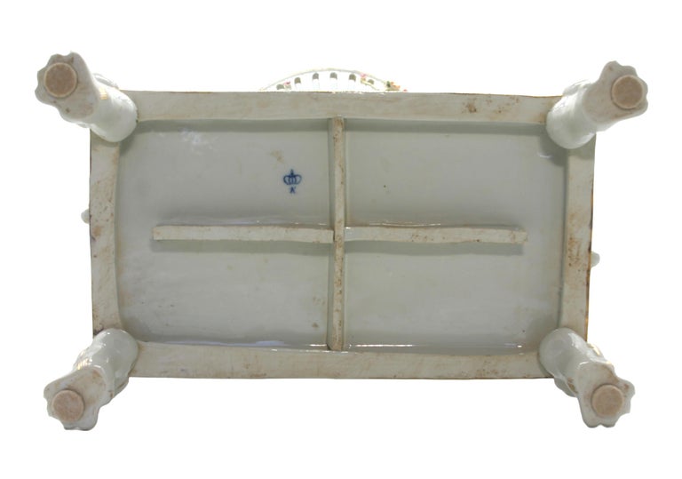 Large Pair German Porcelain Decorative Pieces For Sale at 1stDibs