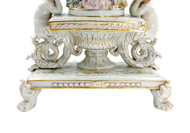 Large Pair German Porcelain Decorative Pieces For Sale at 1stDibs