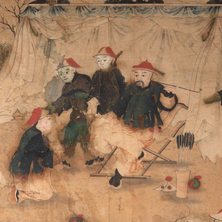 Large Pair of 18th Century Chinese Chinoiserie Landscape Paintings For ...