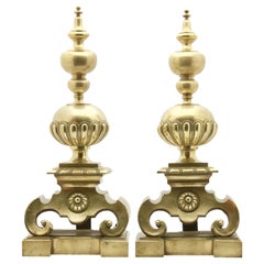 Decorative Pair of 19th Century Andirons For Sale at 1stdibs