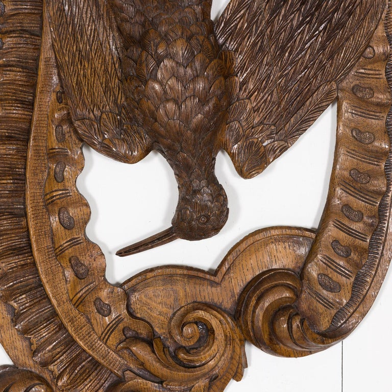 Large Pair of 19th Century French Oak Hunting Trophy Plaques of Dead ...