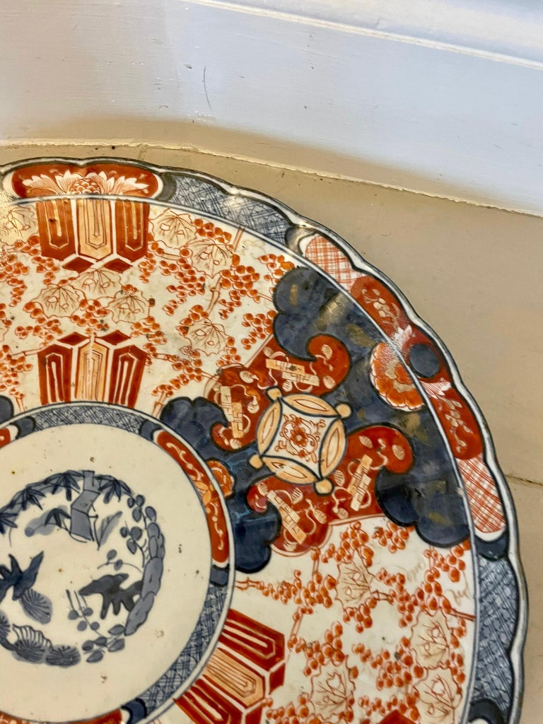 Large Pair of Antique Japanese Quality Imari Chargers For Sale at 1stDibs