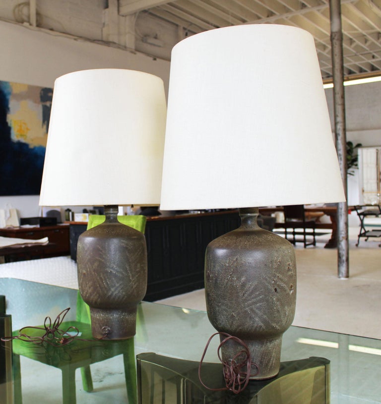Large Pair of Design Technics Table Lamps by Lee Rosen at 1stDibs