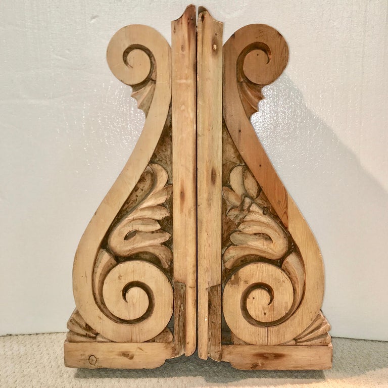 Large Pair of English Antique Corbels For Sale at 1stDibs