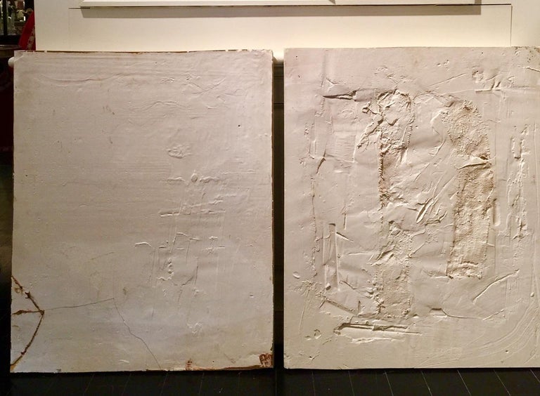 Large Pair of Plaster Decorative Wall Plaques, Bas Relief at 1stDibs