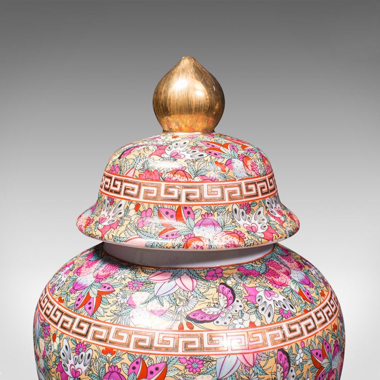 Large Pair of Vintage Ginger Jars, Chinese, Ceramic, Baluster, Art Deco ...