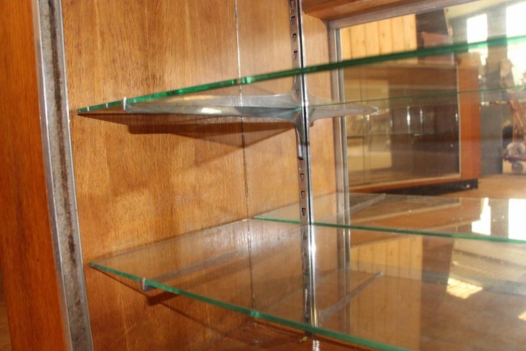 Large Pastry Counter with Marble Top Showcase For Sale at 1stDibs