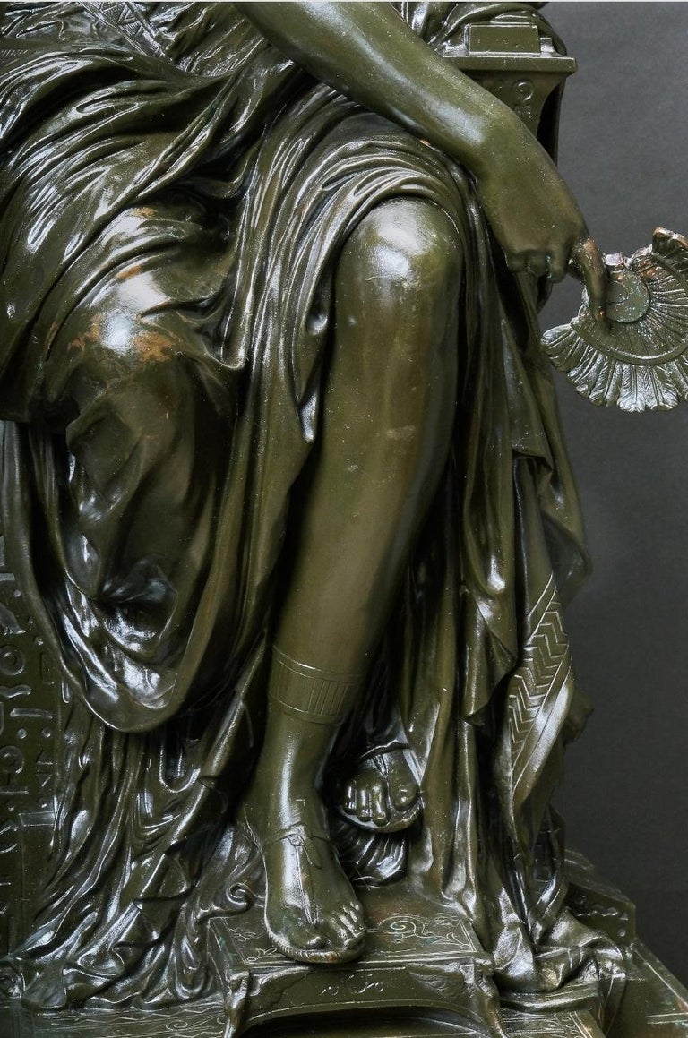 Large patinated bronze statue of Cleopatra, M.Moreau, France 19th ...