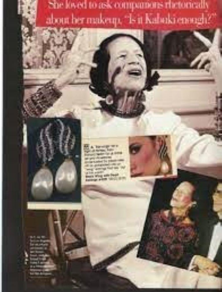 Large Pearl and Crystal Wing Magazine Cover Earrings 1983 For Sale at ...