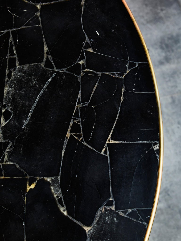 Large Pedestal with Obsidian top at cost price at 1stDibs