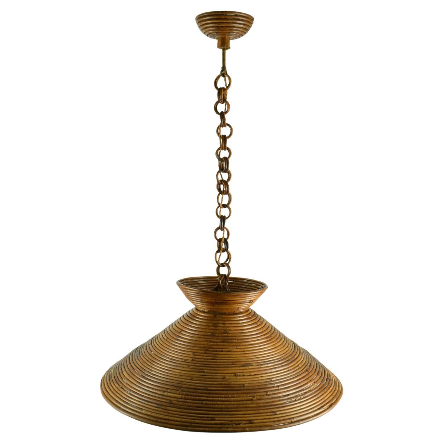 Moooi Emperor Large Suspension Lamp in Red Bamboo Rattan Shade by Neri ...