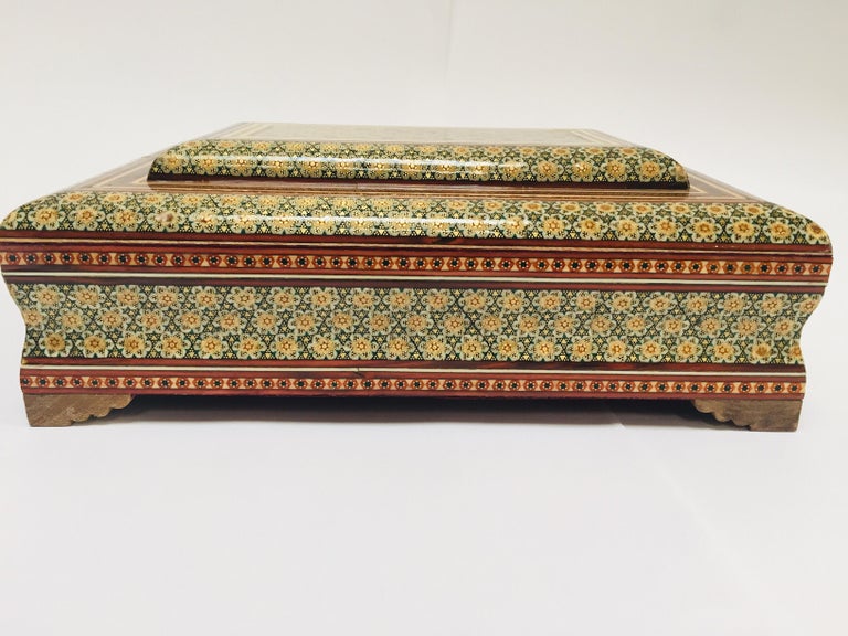 Large Persian Jewelry Mosaic Sadeli Khatam Inlaid Box at 1stDibs ...