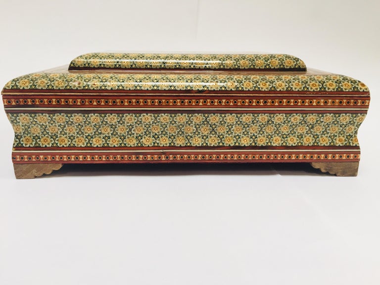 Large Persian Jewelry Mosaic Sadeli Khatam Inlaid Box at 1stDibs ...