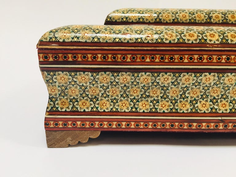 Large Persian Jewelry Mosaic Sadeli Khatam Inlaid Box at 1stDibs ...