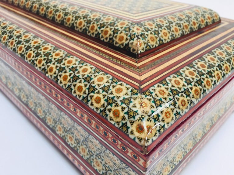 Large Persian Jewelry Mosaic Sadeli Khatam Inlaid Box at 1stDibs ...