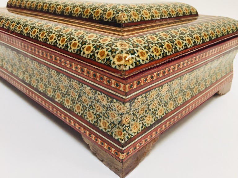 Large Persian Jewelry Mosaic Sadeli Khatam Inlaid Box at 1stDibs ...