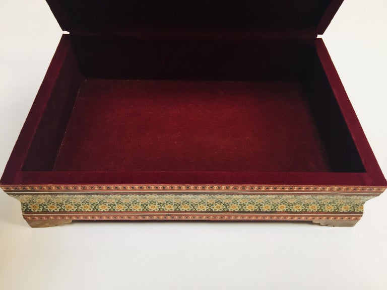 Large Persian Jewelry Mosaic Sadeli Khatam Inlaid Box at 1stDibs ...