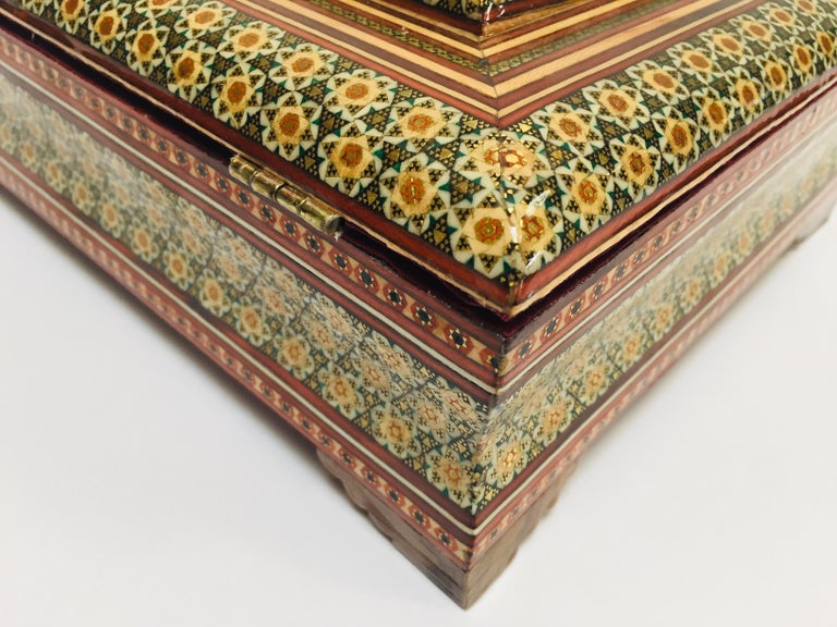 Large Persian Jewelry Mosaic Sadeli Khatam Inlaid Box at 1stDibs ...