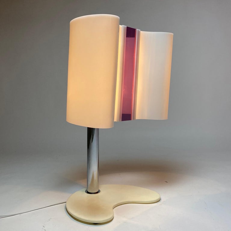 Large Perspex Table Lamp by Foscarini, Italy 1970s For Sale at 1stDibs