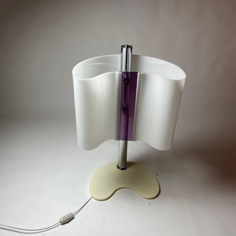 Large Perspex Table Lamp by Foscarini, Italy 1970s For Sale at 1stDibs