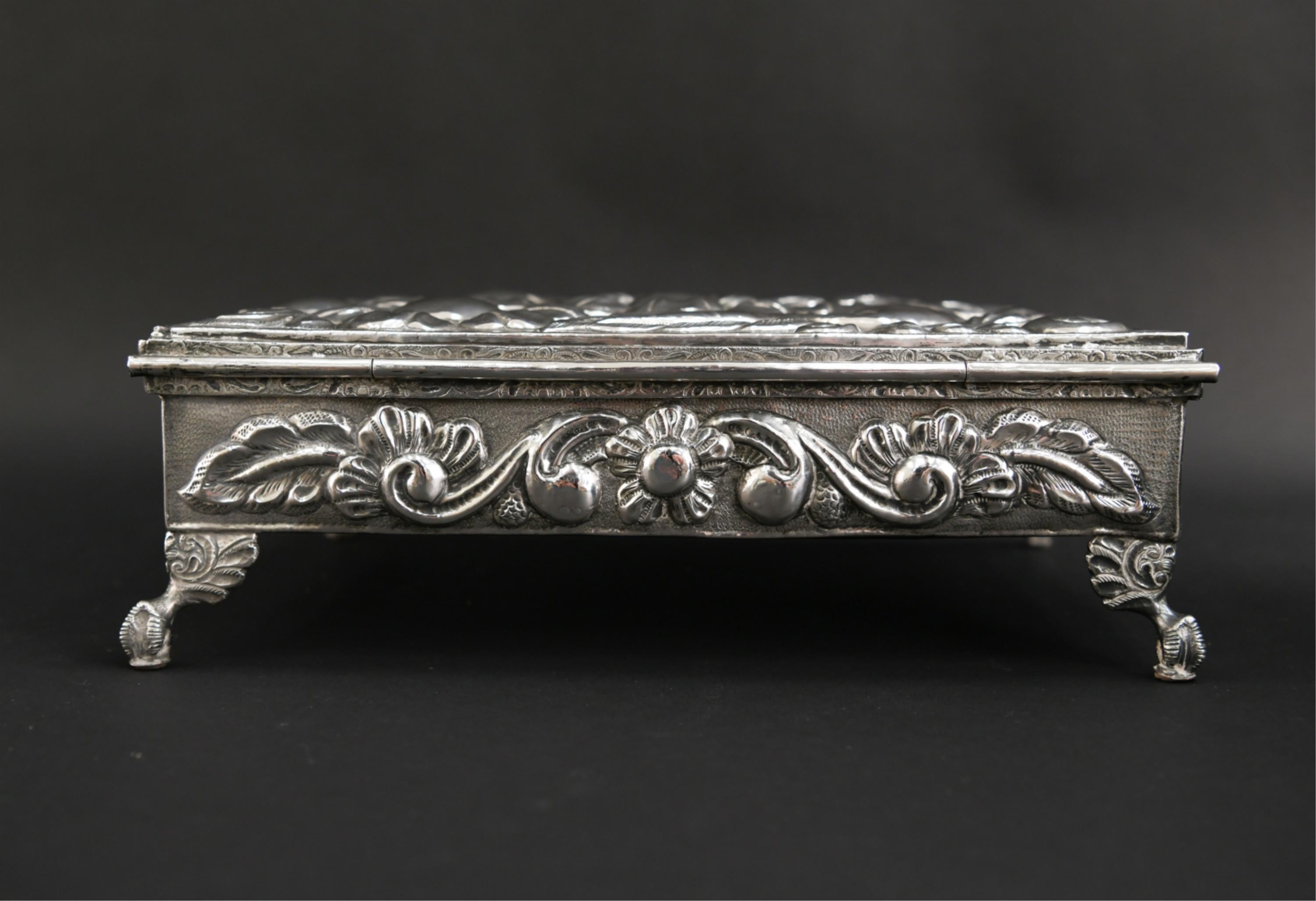 Large Peruvian Repousse 900 Silver Box at 1stDibs | silver repousse box ...