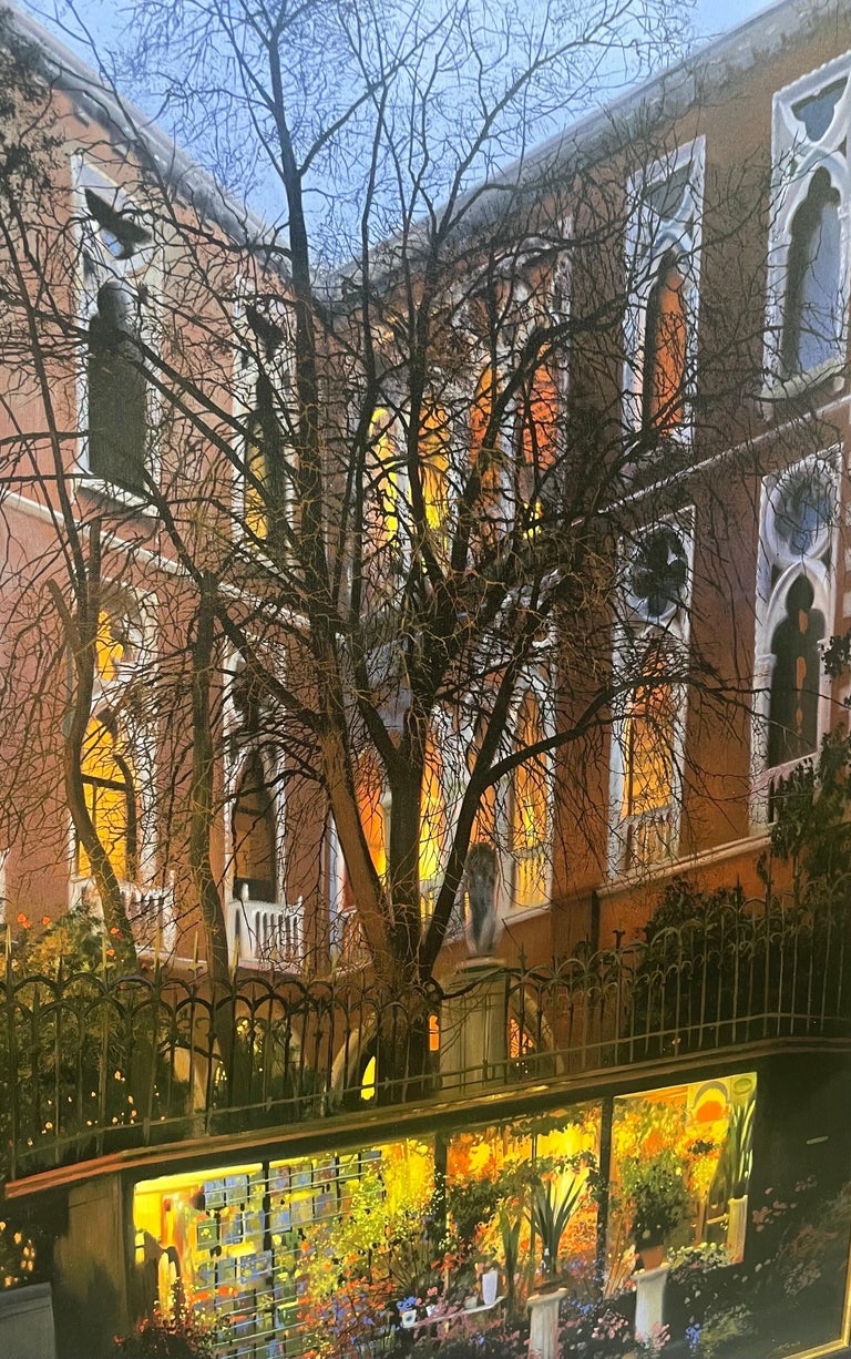 Large Photo-Realistic European Courtyard Original Painting by Vladimir ...