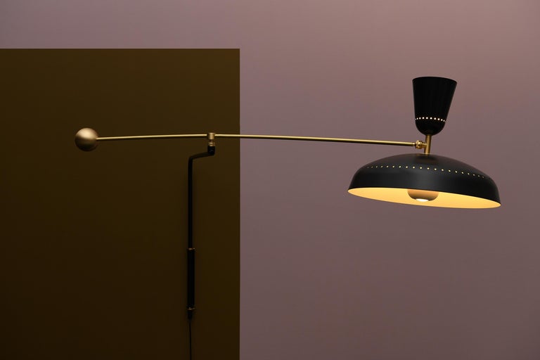 Large Pierre Guariche 'G1' Wall Lamp for Sammode Studio in Red For Sale ...