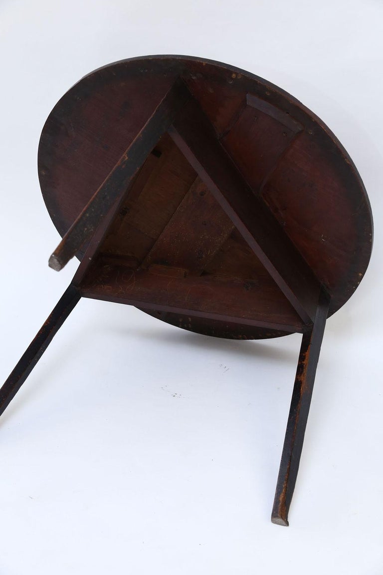 Large Pine Cricket Table Painted Dark Brown at 1stDibs