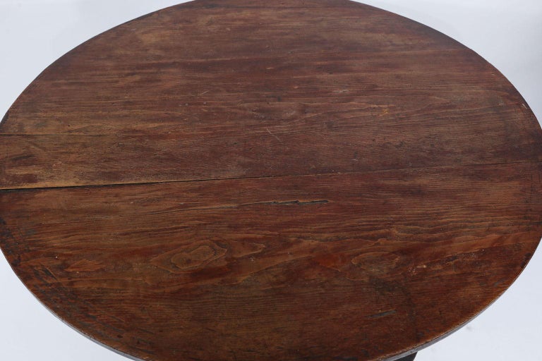 Large Pine Cricket Table Painted Dark Brown at 1stDibs
