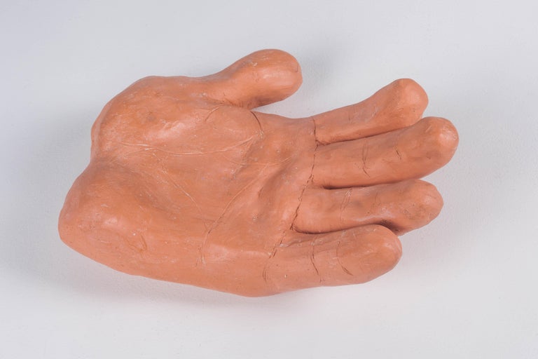 Large Pink Hand Catchall Sculpture Studio Pottery by Unknown American ...