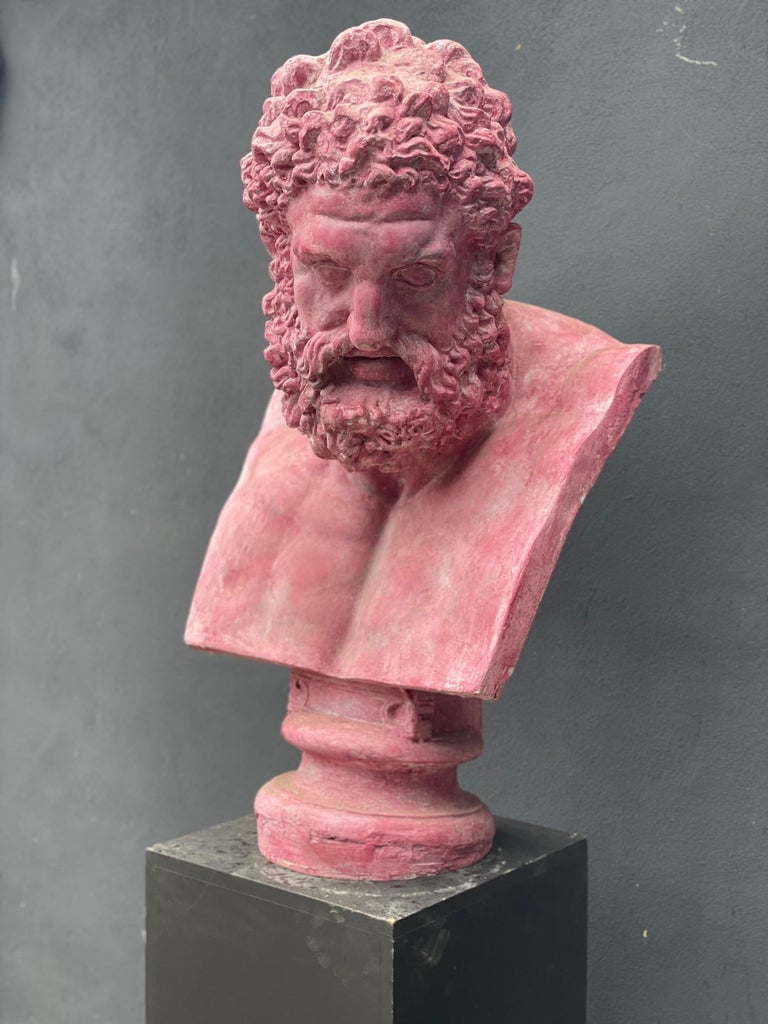 Large Pink Hercules Bust For Sale at 1stDibs