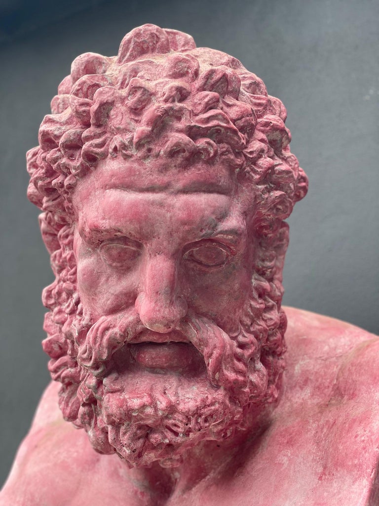 Large Pink Hercules Bust For Sale at 1stDibs