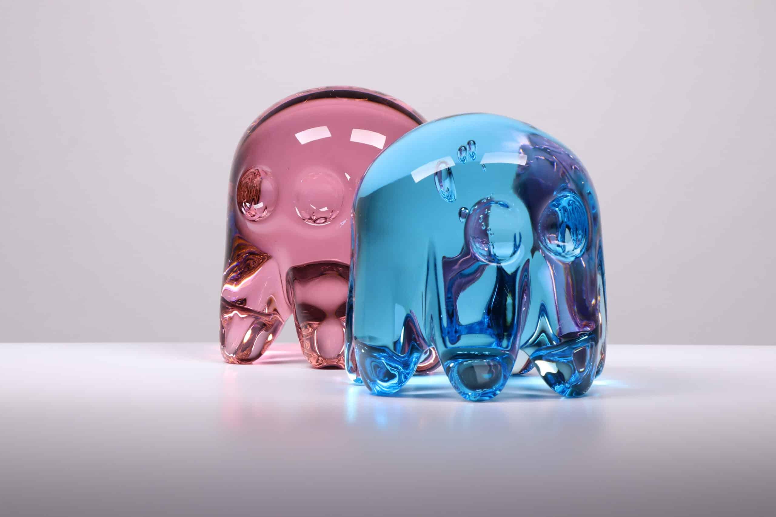 Large Pinky Pac-Man Ghost - Glass Sculpture by Dylan Martinez For Sale ...