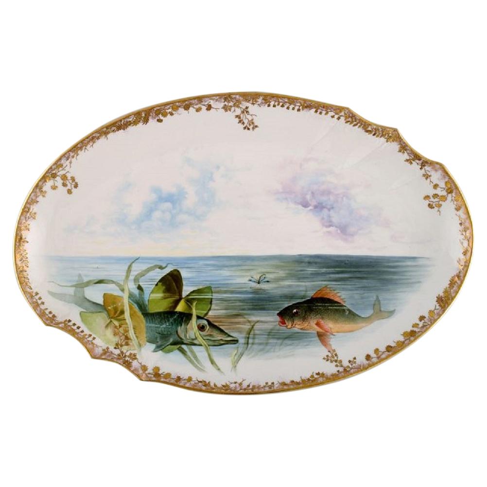 After Pablo Picasso Platter in Art Pottery Decorated with a Fish at 1stDibs