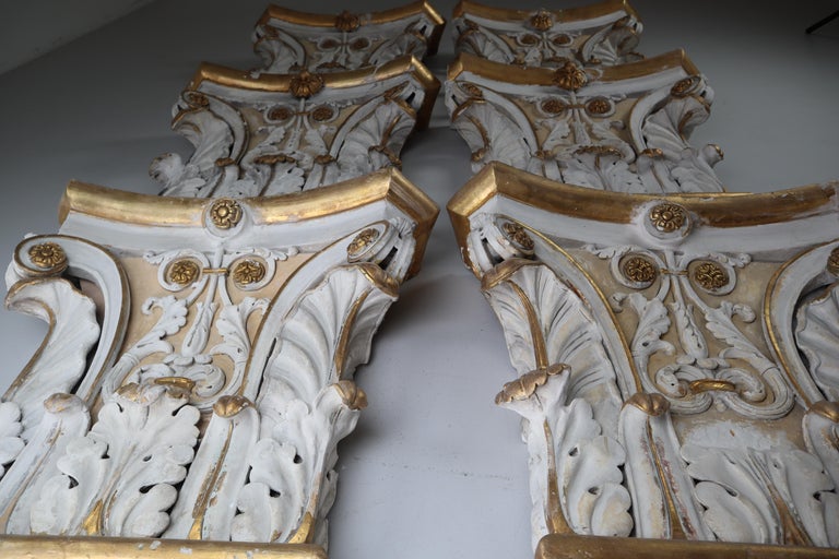 Large Plaster Architectural Ionic Capital Element, Austria, 1880 For Sale at 1stDibs