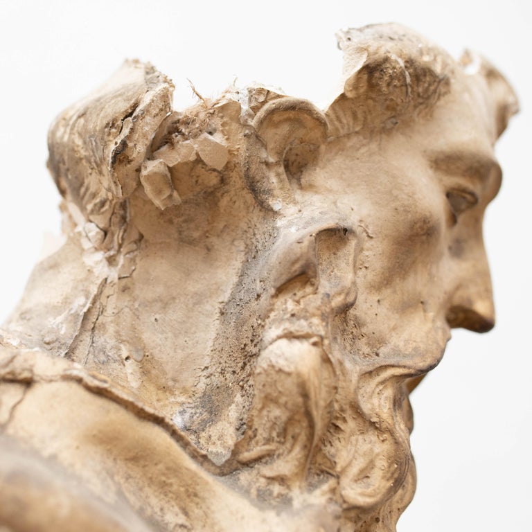 Large Plaster Saint Traditional Sculptural Figure, circa 1940 For Sale ...