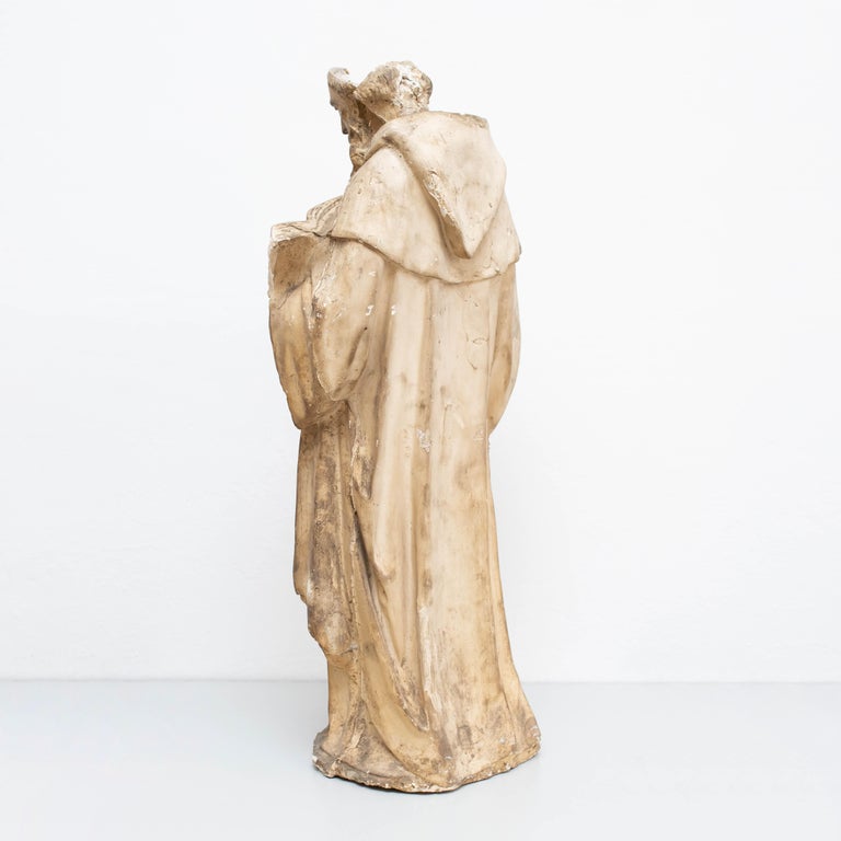 Large Plaster Saint Traditional Sculptural Figure, circa 1940 For Sale ...