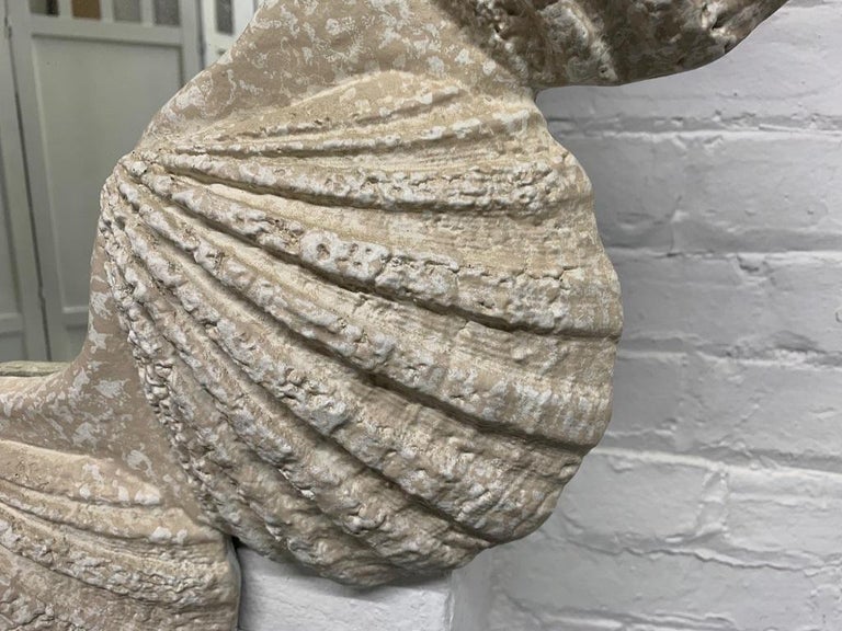 Large Plaster Shell Form Mirror For Sale at 1stDibs