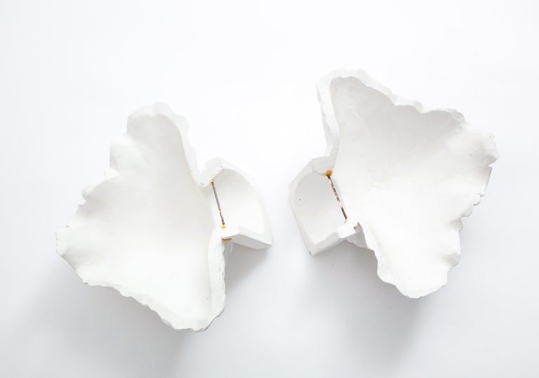 Large Plaster Shell Sconces after Serge Roche, France, 1940s For Sale ...