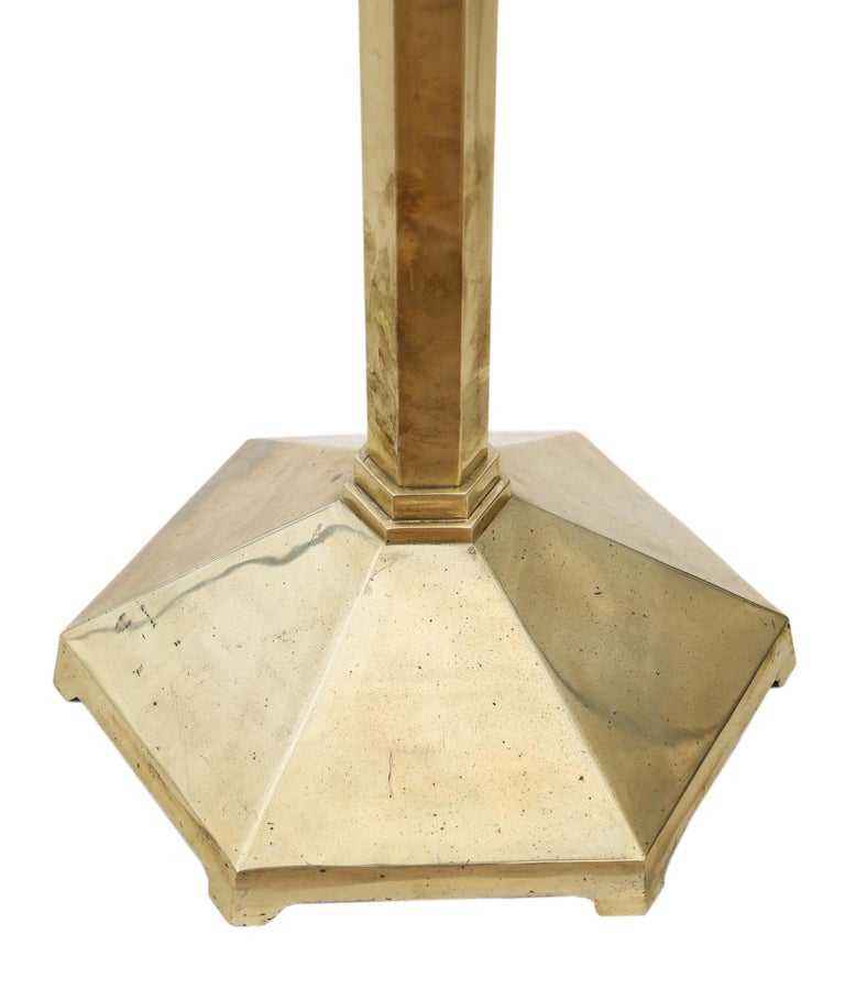 Large Polished Brass Floor Standing Ecclesiastical Church Candlestick ...
