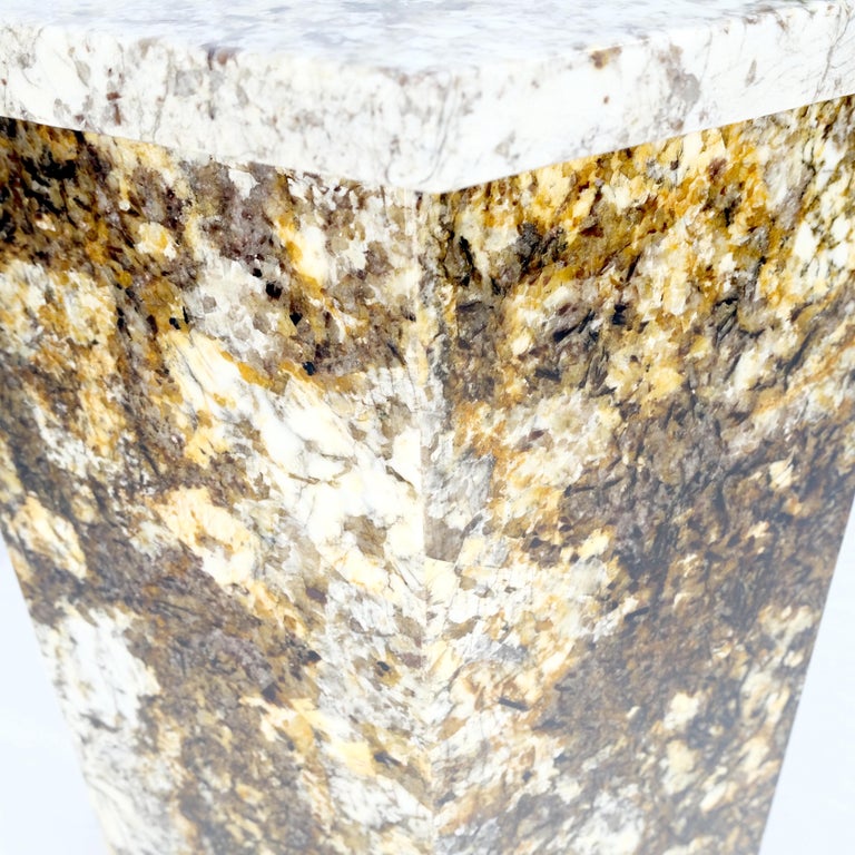 Large Polished Marble Stone Hexagon Shape 38" Tall Pedestal MINT! For ...