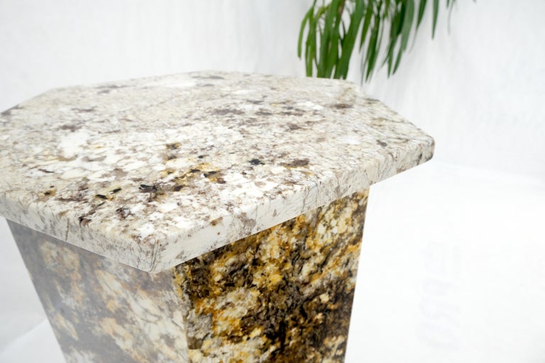 Large Polished Marble Stone Hexagon Shape 38" Tall Pedestal MINT! For ...