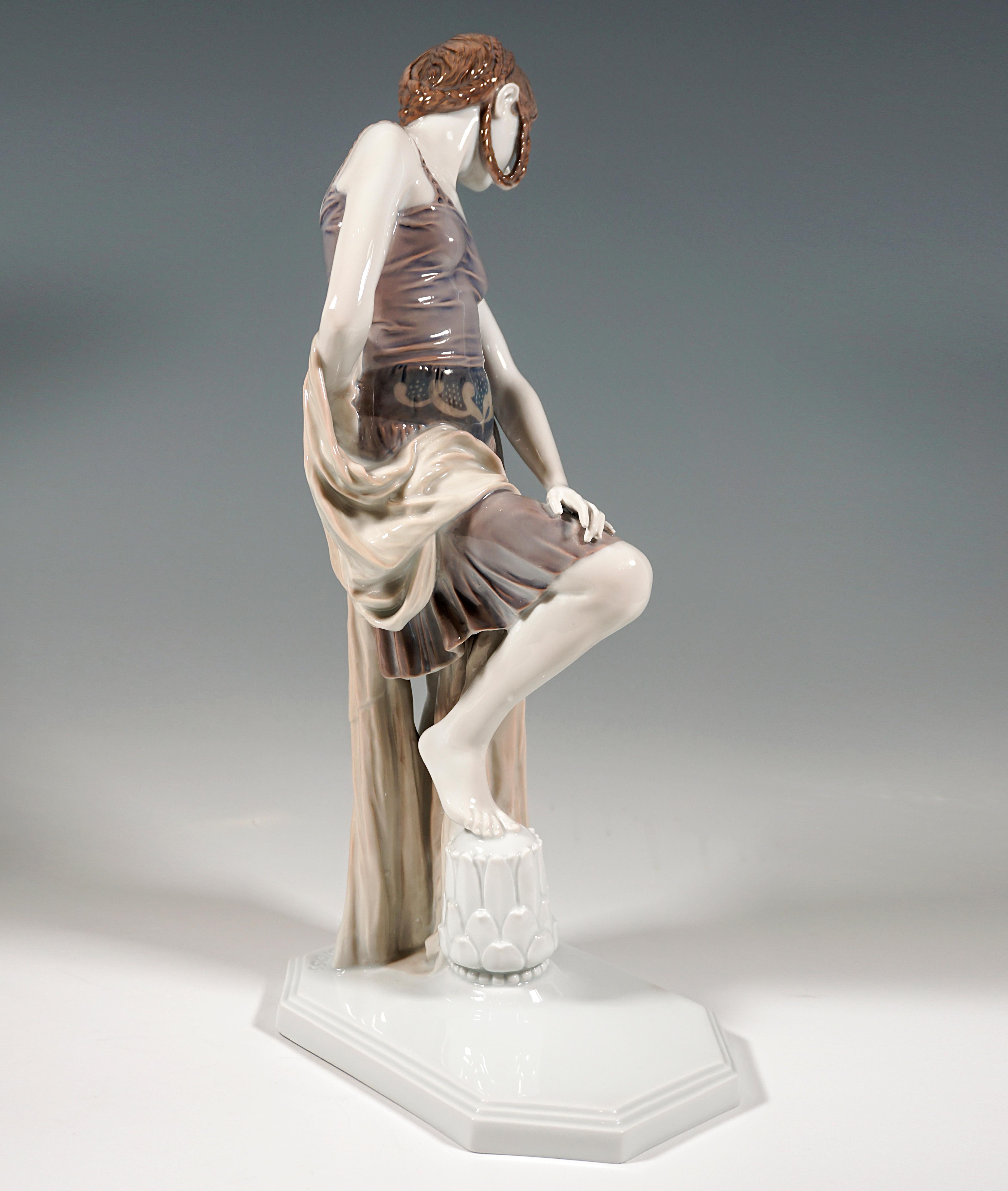 Large Porcelain Figure 'Lotus Flower' by K. Himmelstoss Rosenthal Selb ...