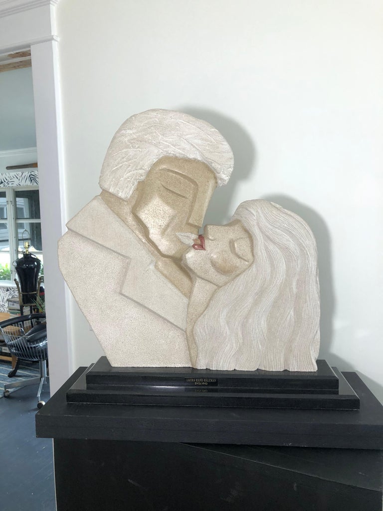 Large Postmodern Stone Sculpture Laura Rand Haleman For Sale at 1stDibs