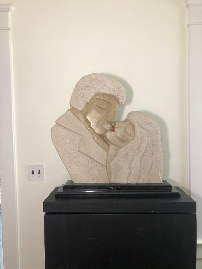 Large Postmodern Stone Sculpture Laura Rand Haleman For Sale at 1stDibs