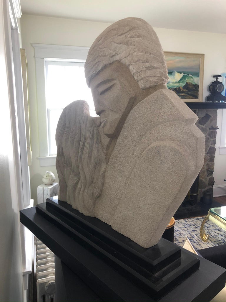 Large Postmodern Stone Sculpture Laura Rand Haleman For Sale at 1stDibs