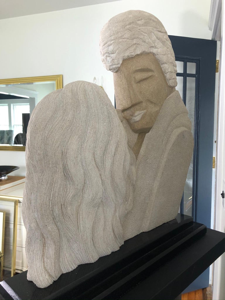 Large Postmodern Stone Sculpture Laura Rand Haleman For Sale at 1stDibs