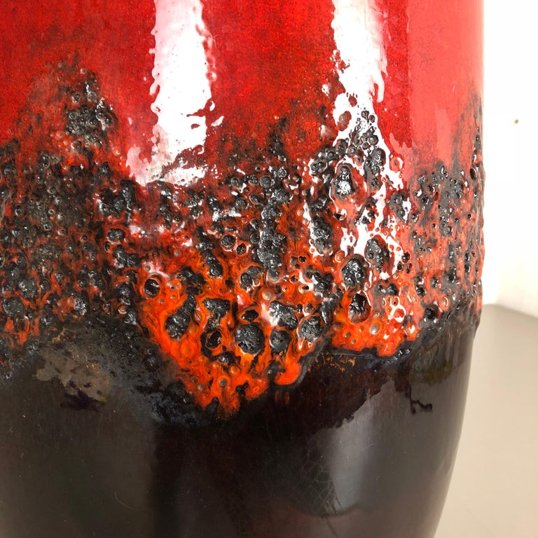 Large Pottery Fat Lava Multi-Color 284-53 Floor Vase Made by Scheurich ...