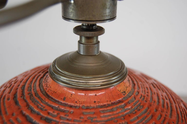 Large Pottery Lamp from Paris in the Manner of Jean Besnard For Sale at ...