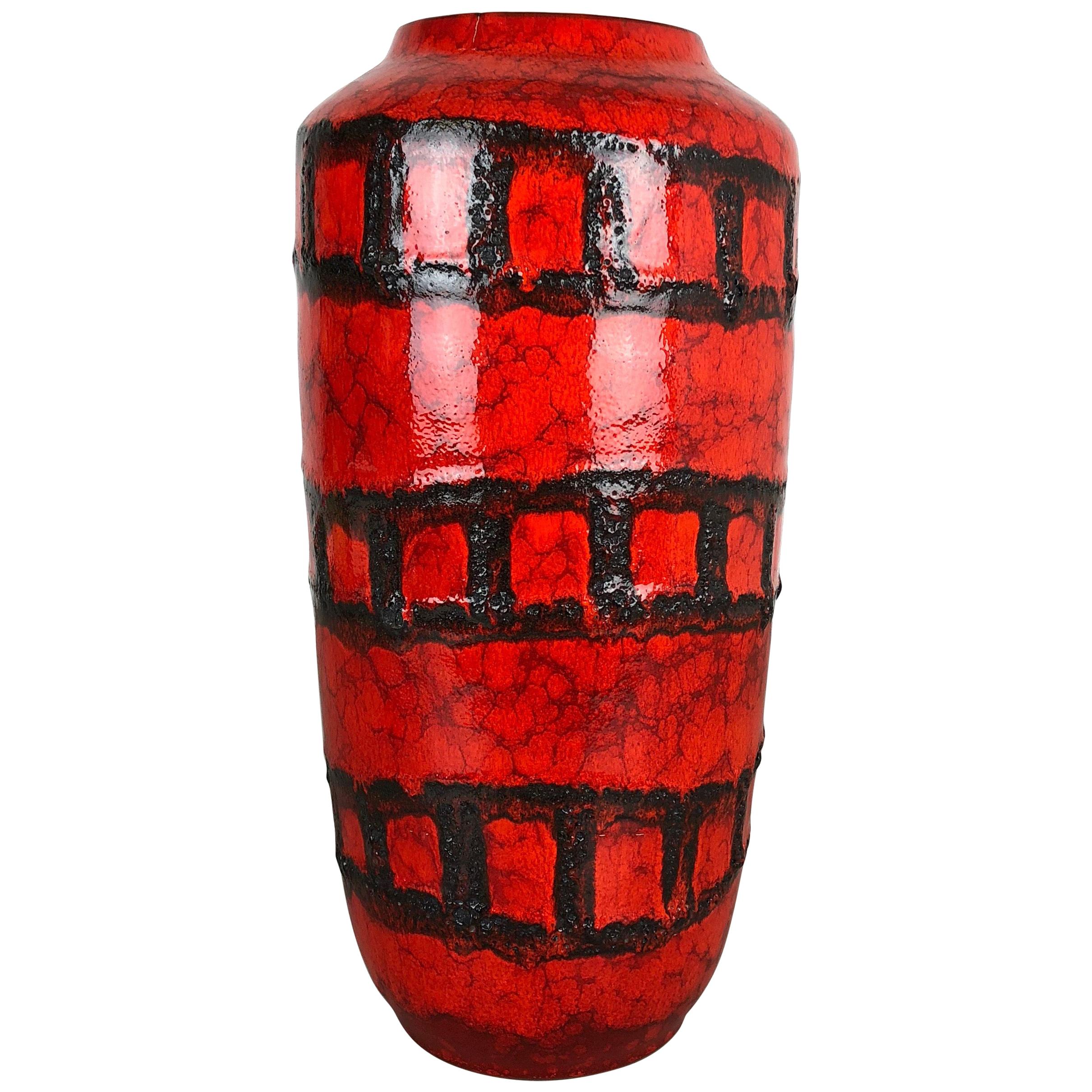 Large Pottery Super Fat Lava Multi-Color 517-45 Vase Made by Scheurich ...